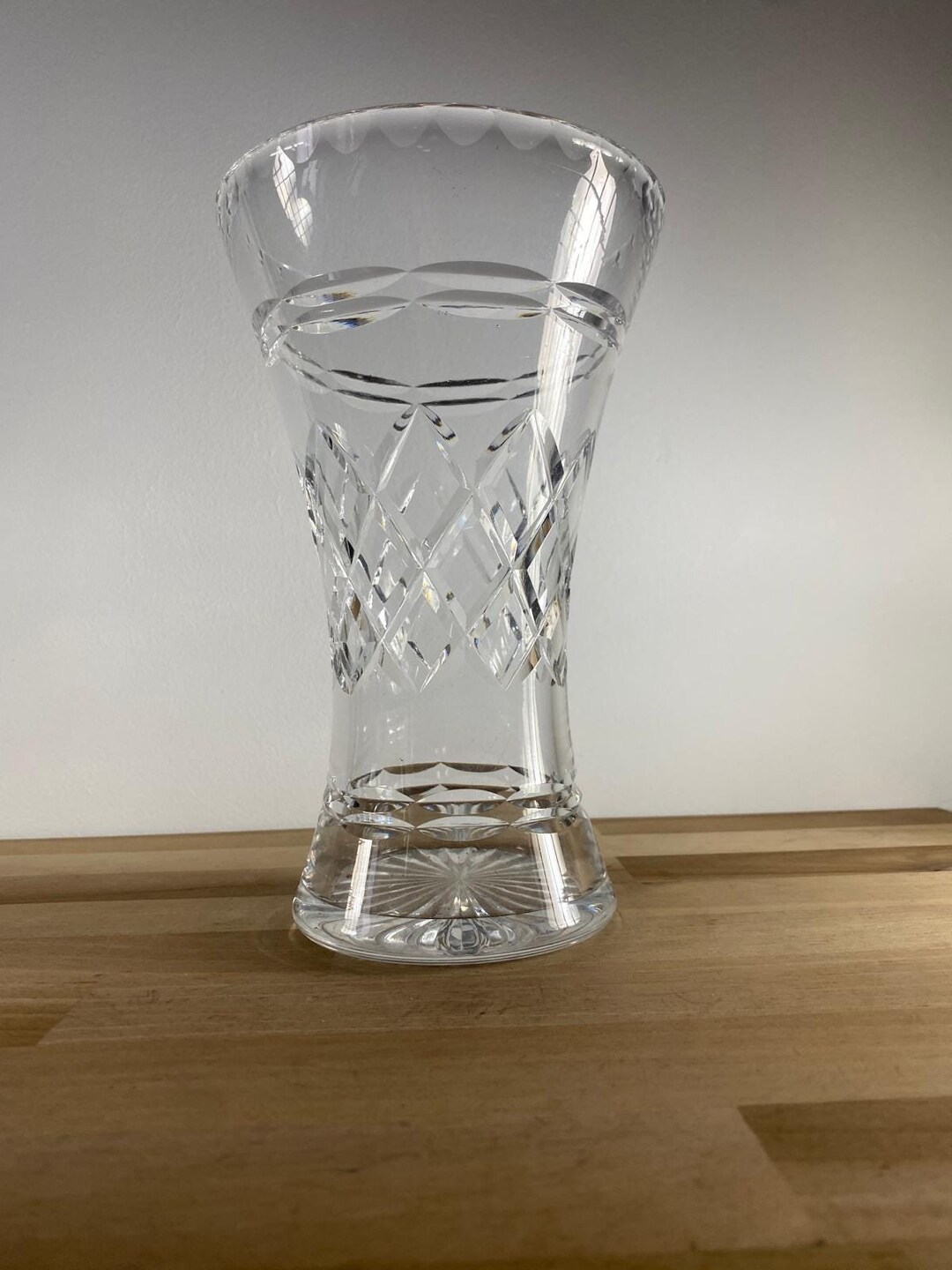 Large Stuart Crystal Vase, Fine Cut Crystal Vase, Tall Crystal Vase ...