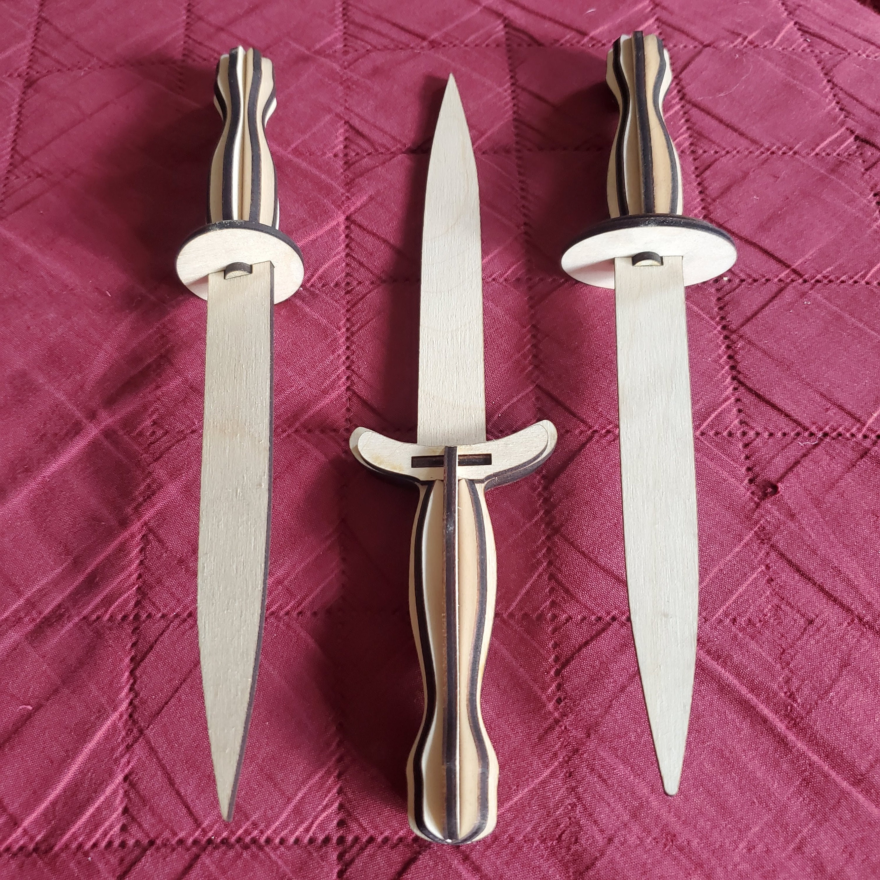 Laser Cut File 3 Wood Daggers Knives Medieval Costume SVG DXF - Etsy