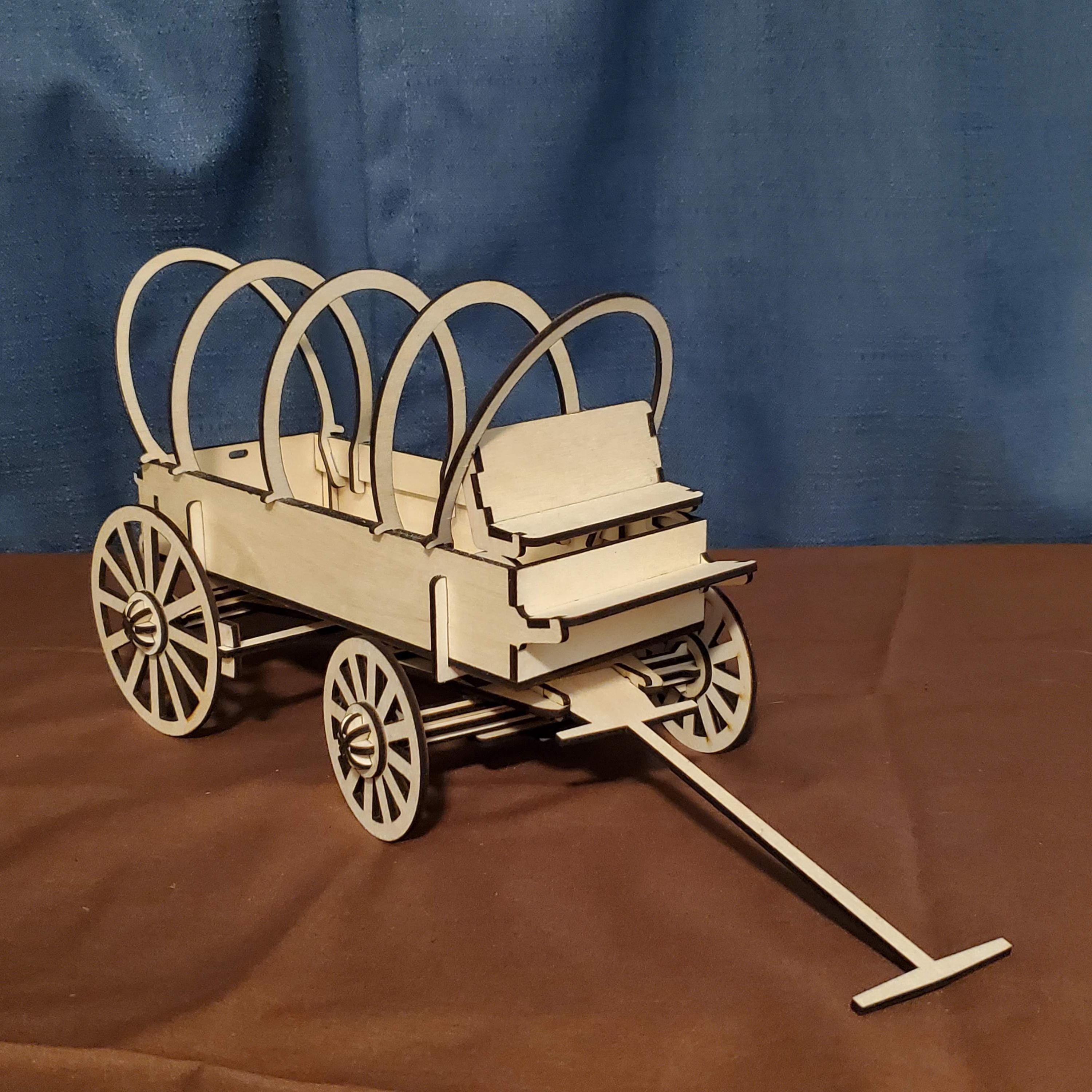 Laser Cut File 1:24 Scale 19th Century Covered / Farm Wagon SVG, DXF ...