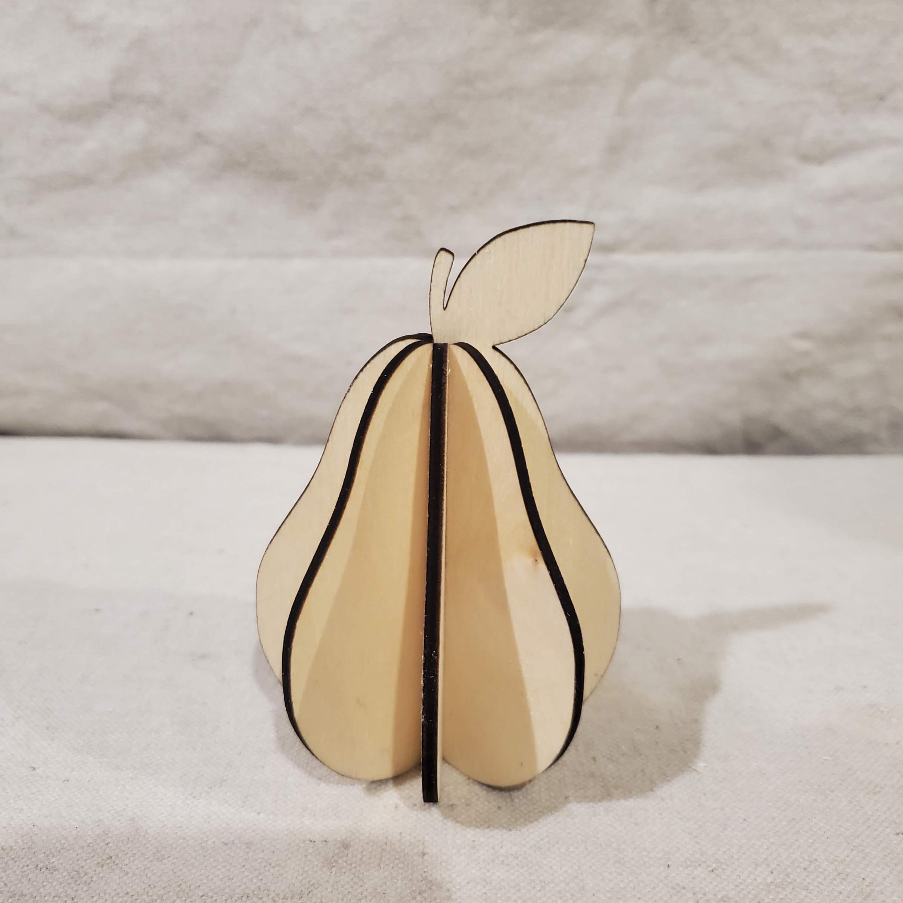 Digital Laser Cut File - 3D Fruit Pineapple, Apple, Pear, Lemon, and ...