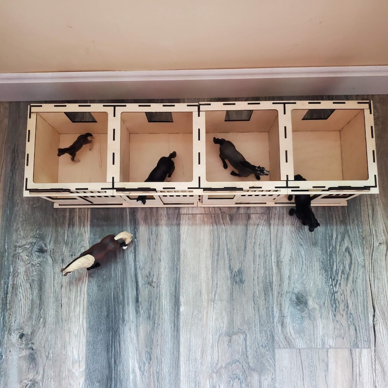 Laser Cut File Horse Barn Stalls Stables for Toy Model Horses SVG & DXF ...