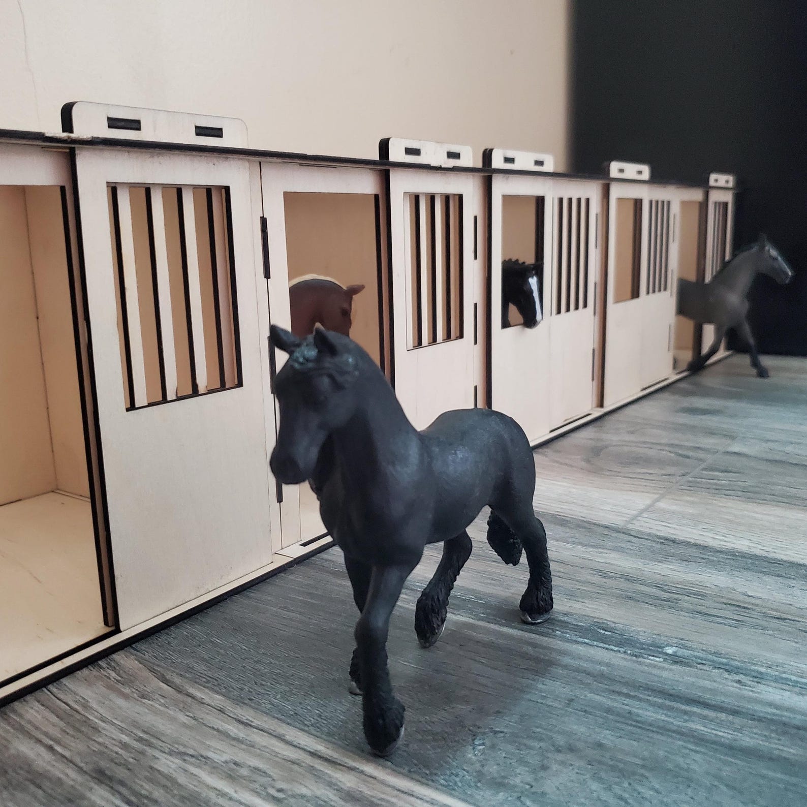 Digital Laser Cut File -horse Barn Stalls Stables for Toy Model Horses ...