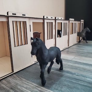 Laser Cut File Horse Barn Stalls Stables for Toy Model Horses SVG & DXF ...