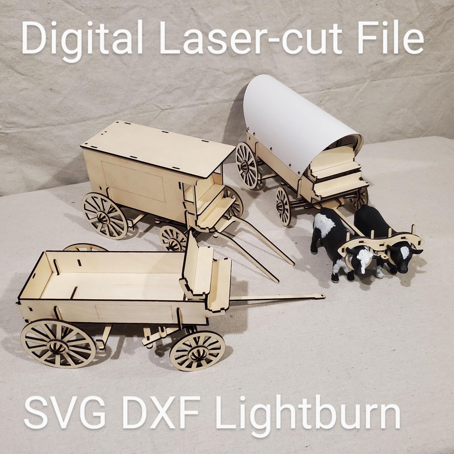 Digital Laser Cut File - 19th Century Wagons, Delivery, Farm & Covered ...