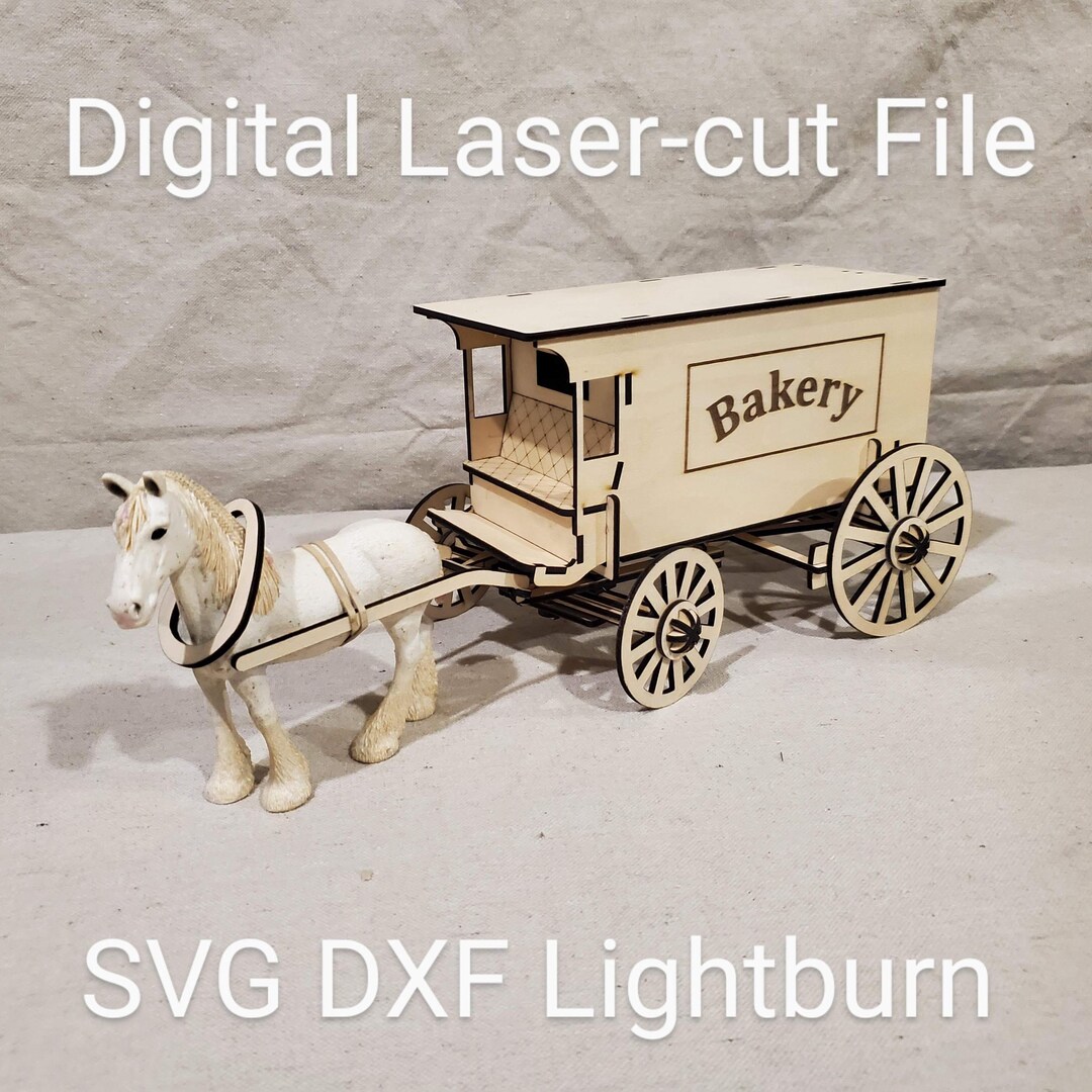 Digital Laser Cut File - 1:24 Scale 19th Century Delivery Wagon SVG ...
