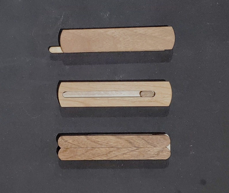 Laser Cut File Knife Wooden Toy Fidget Folding Sliding Pocket Knives ...