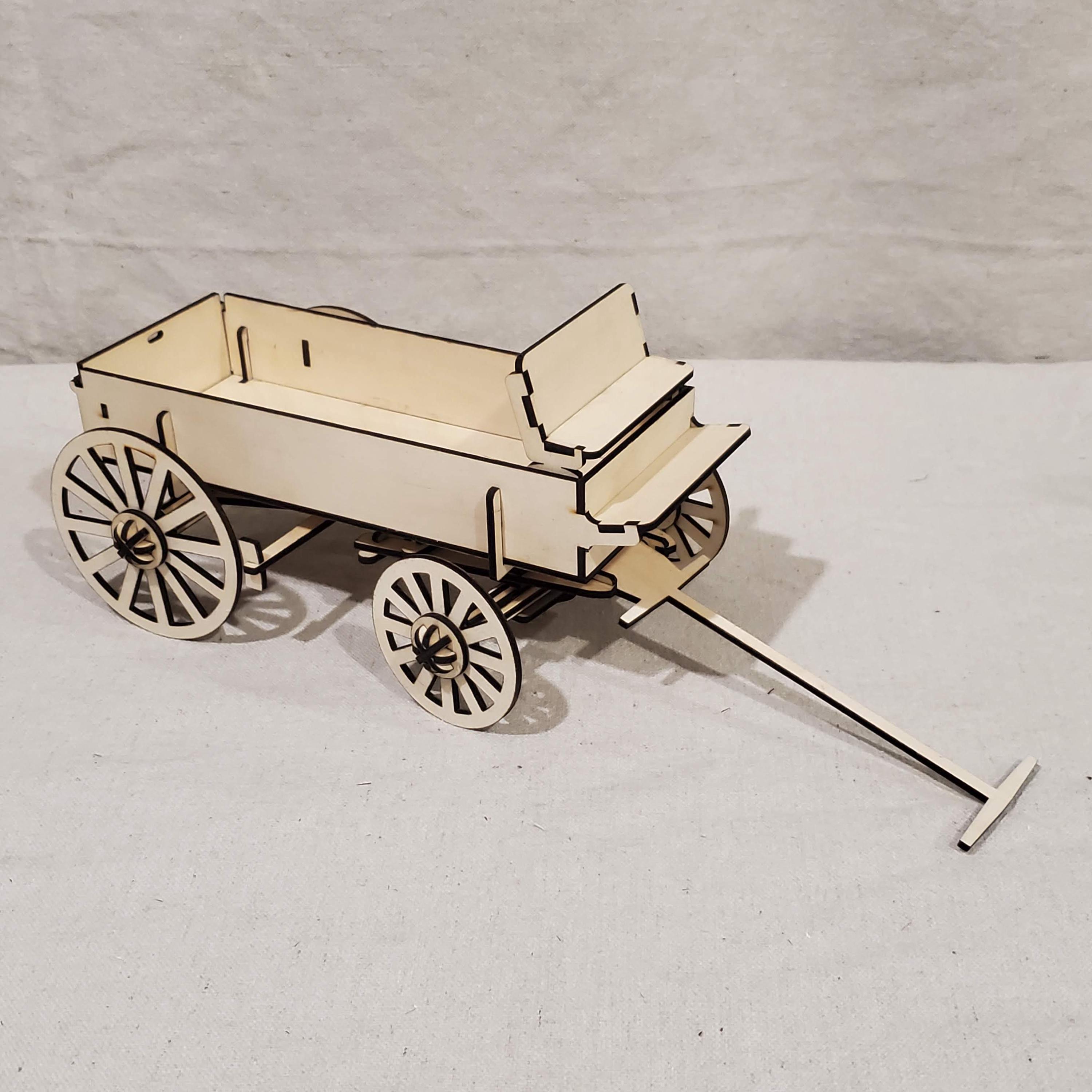 Laser Cut File 1:24 Scale 19th Century Covered / Farm Wagon SVG, DXF ...