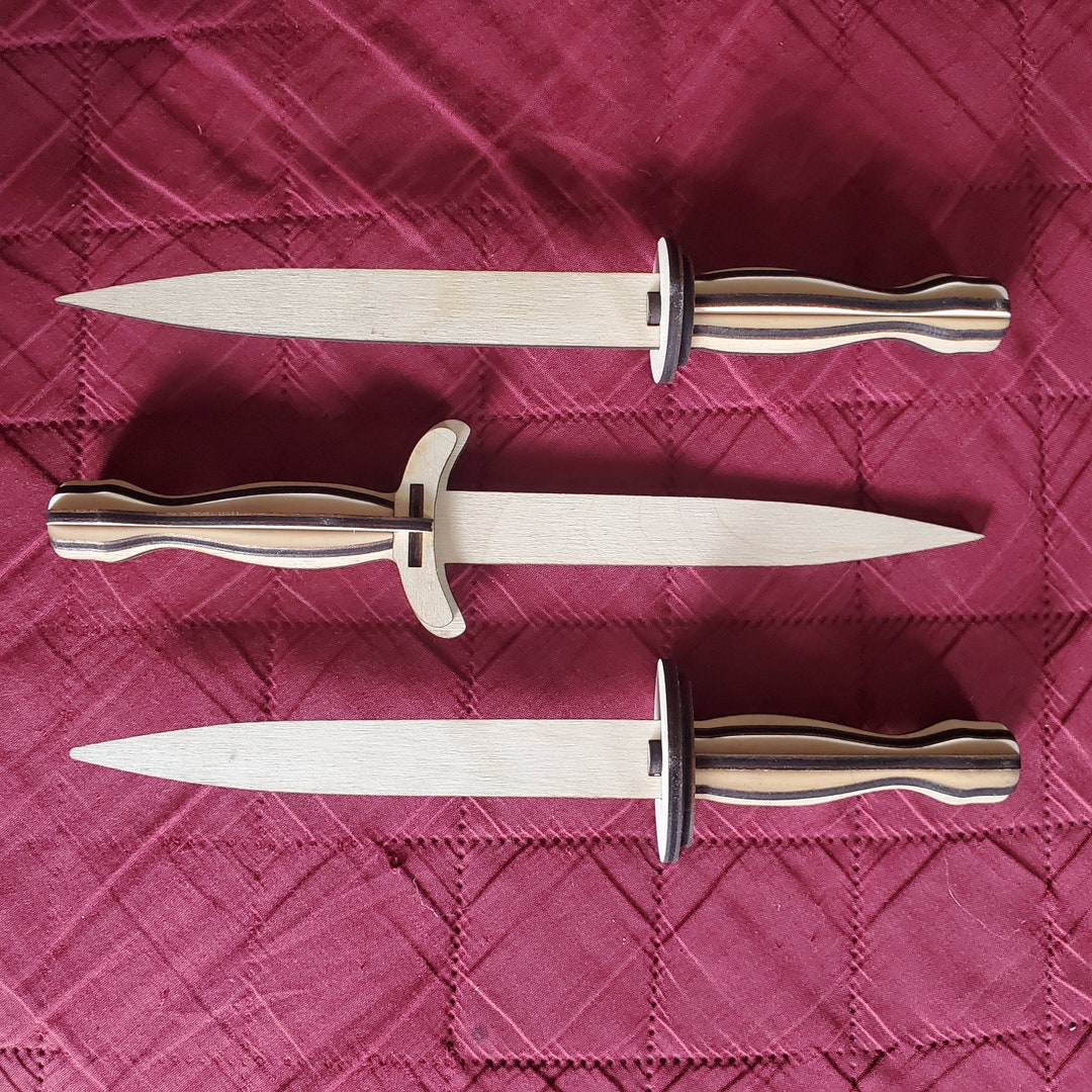 Laser Cut File 3 Wood Daggers Knives Medieval Costume SVG DXF - Etsy