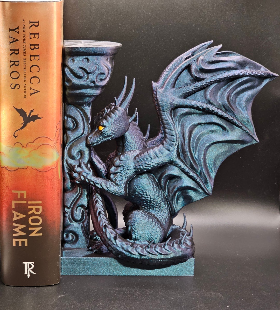 Dragon Bookends With Colored Eyes / 3d Printed / Personalize the Dragon ...