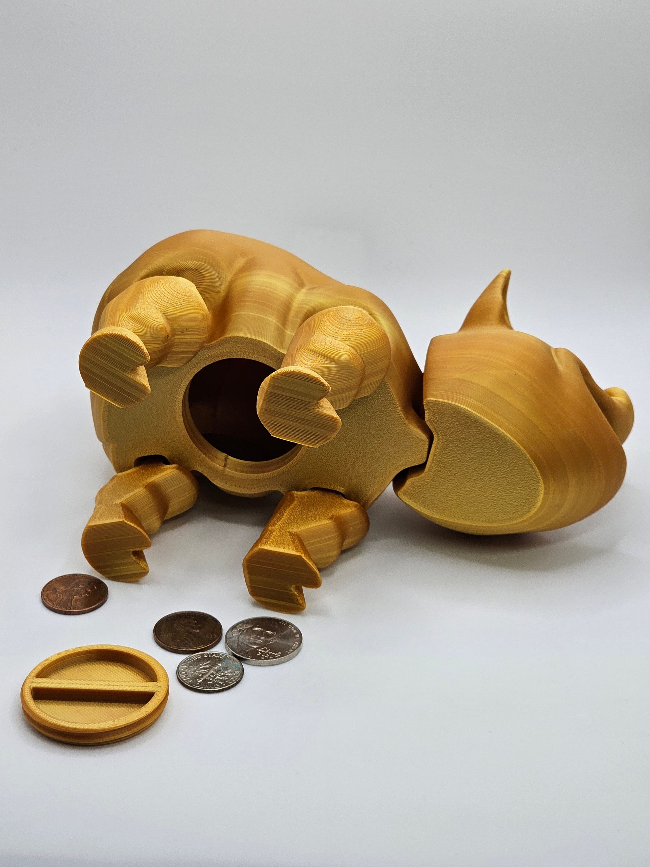 3D Printed Piggy Bank / Customizable / Flexi Factory Pig - Etsy UK