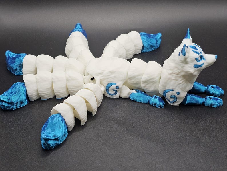 3D Print Articulated Kitsune Fox & Pup - Flexi Sensory Toy : Custom ...