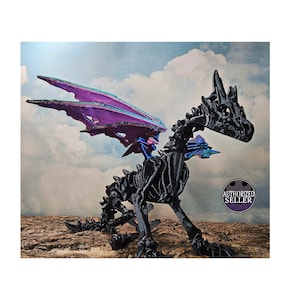 Wraith Dragon / Articulated Standing Dragons / Cinderwing - Etsy