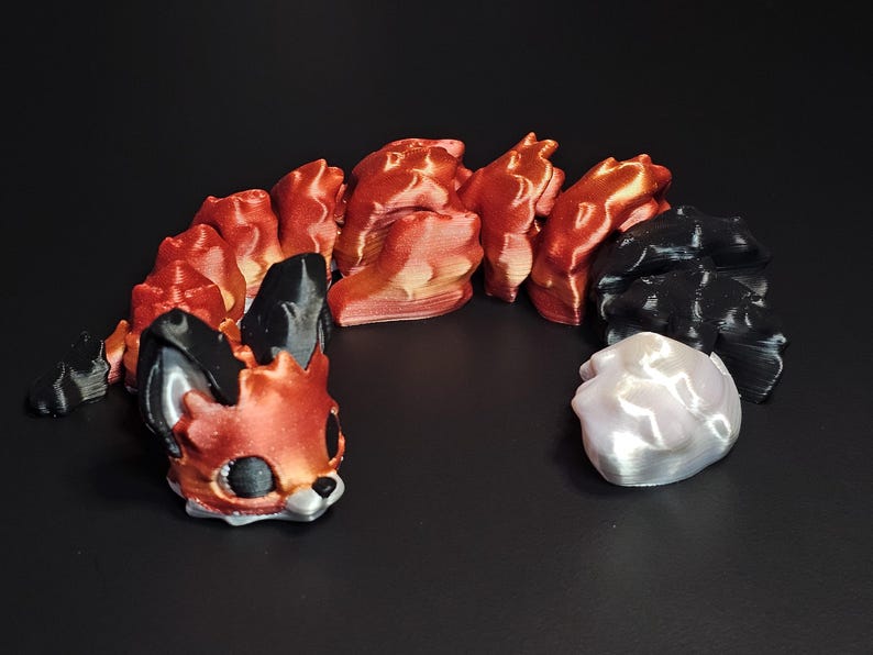 Personalized Flexi Fox, 3D Printed Sensory Toy, Personalize - Etsy