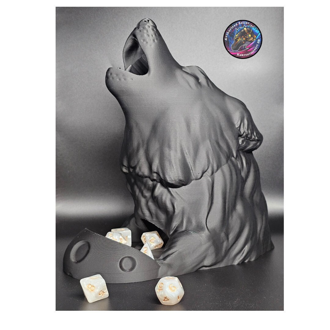 Wolf Dice Tower / 3d-printed / Role-play Games / Dice Roller / Dice ...