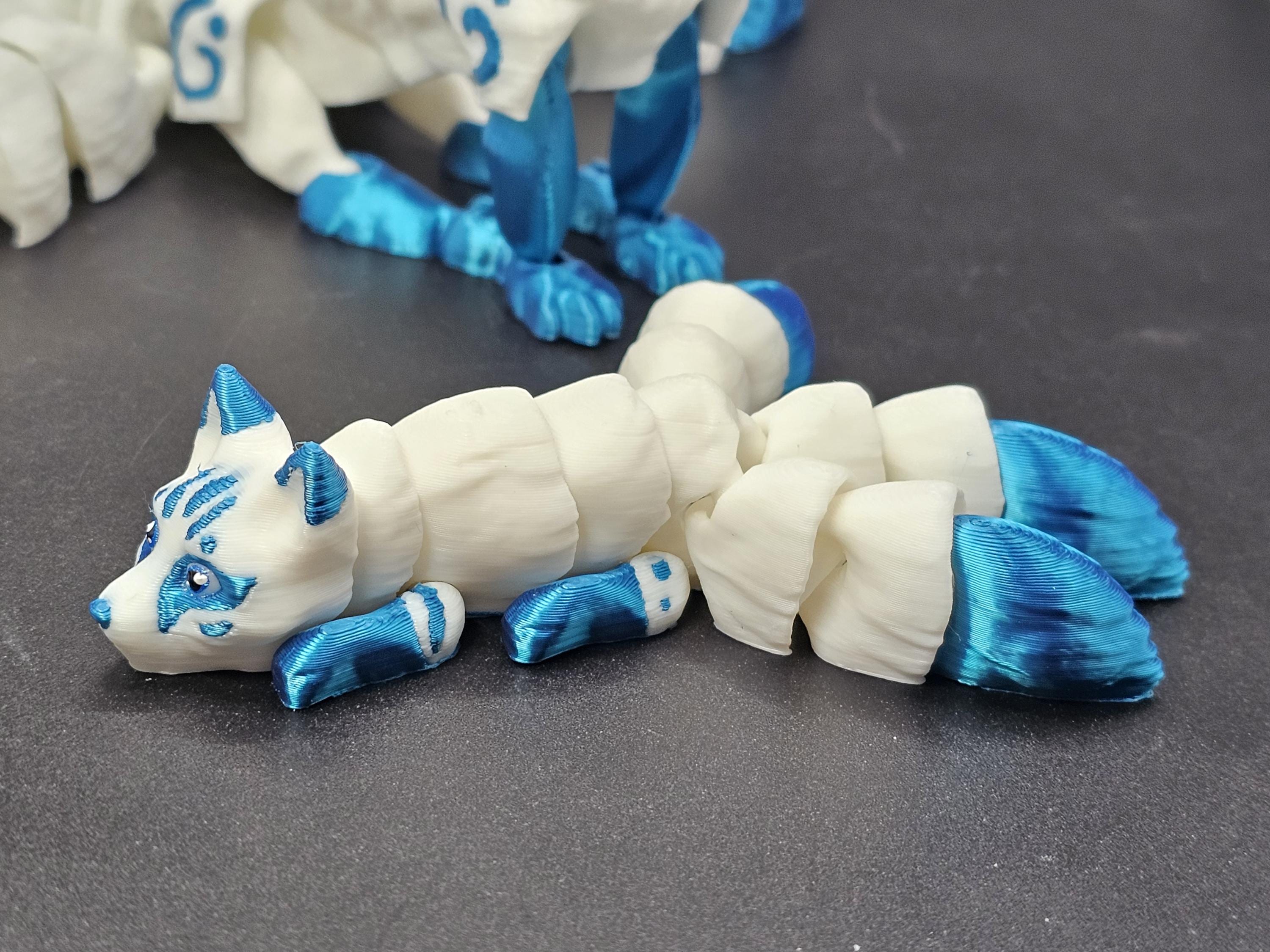 3D Print Articulated Kitsune Fox & Pup - Flexi Sensory Toy : Custom ...
