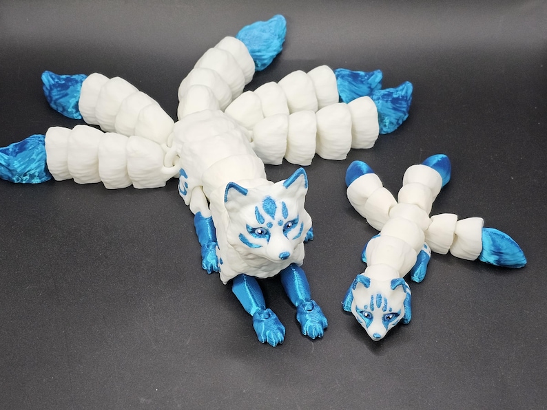3D Print Articulated Kitsune Fox & Pup - Flexi Sensory Toy : Custom ...