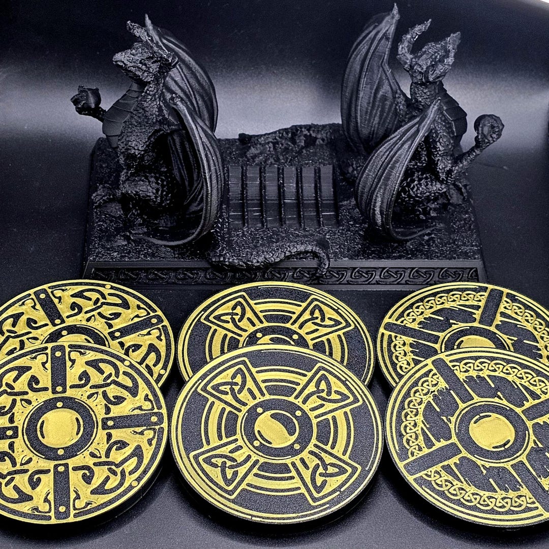 Celtic Dragon Guardian Coasters / Dragons of the Coasters / Celtic ...