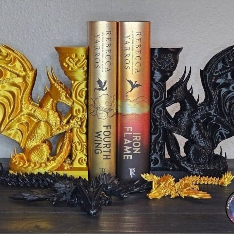 Iron Fourth Wing Bookends - Etsy