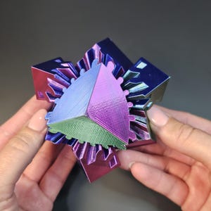 Gear Cube / Articulated Sensory Cube / 3D Printed / Personalized Gift ...