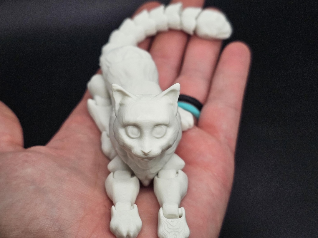 Cat / Sensory Flexi Cat / 3D Print / Available to Personalize in Two ...
