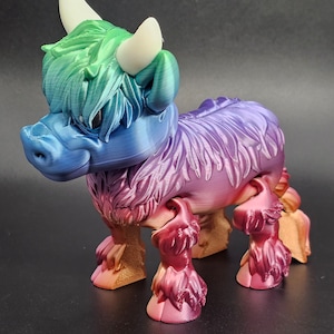 Highland Cow/ 3D Printed / Sensory Fidget/ Personalize in Many ...