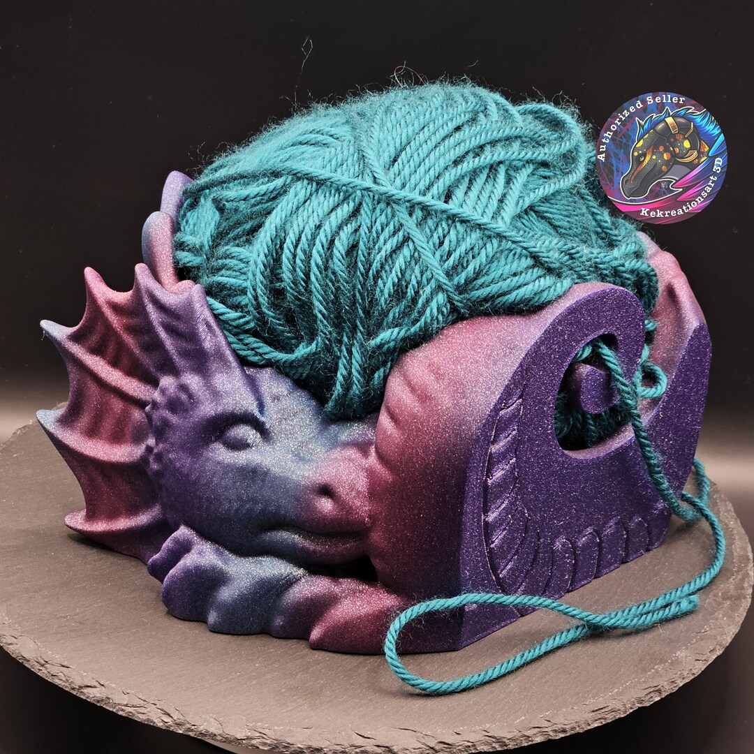 Dragon Yarn Bowl / 3D Printed / Yarn Holder / Personalize It to Make It ...