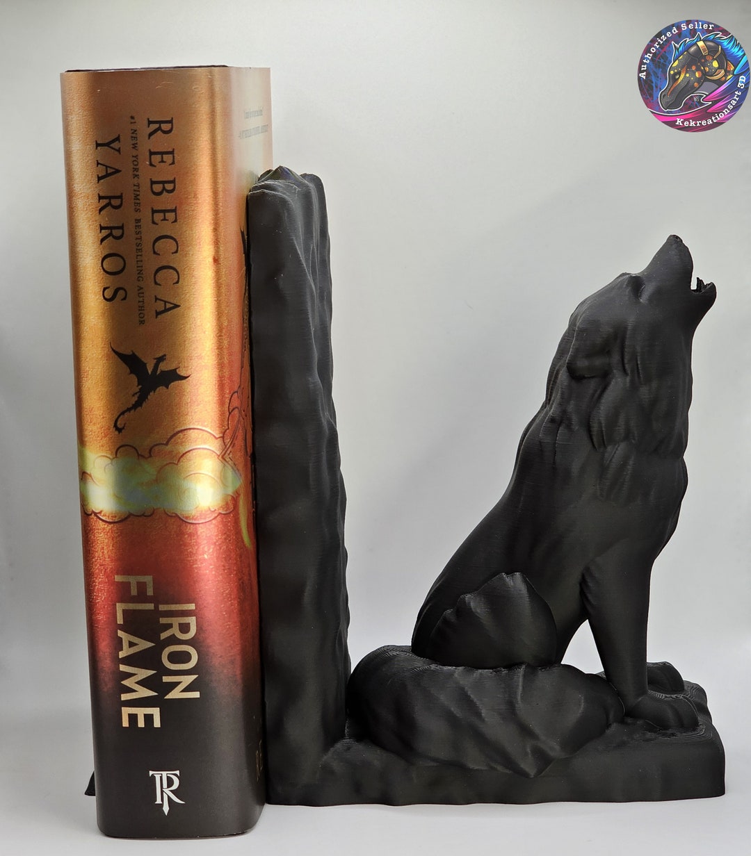 Howling Wolf Bookend / 3d Printed / Personalize / Slide Under Book Lip ...