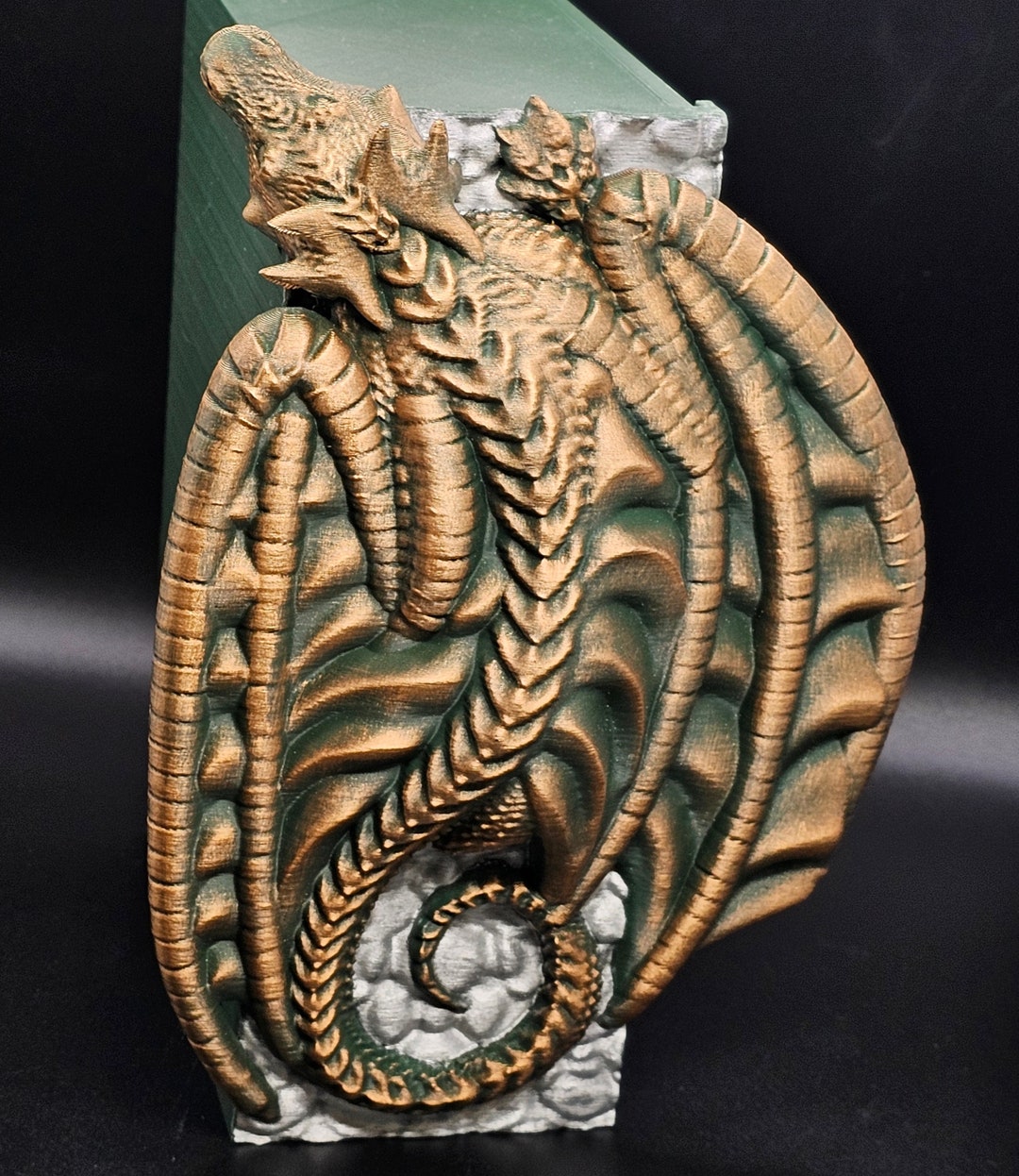 Hand Painted 3d Printed Dragon Book Nook With Hidden Compartment! / 3d ...
