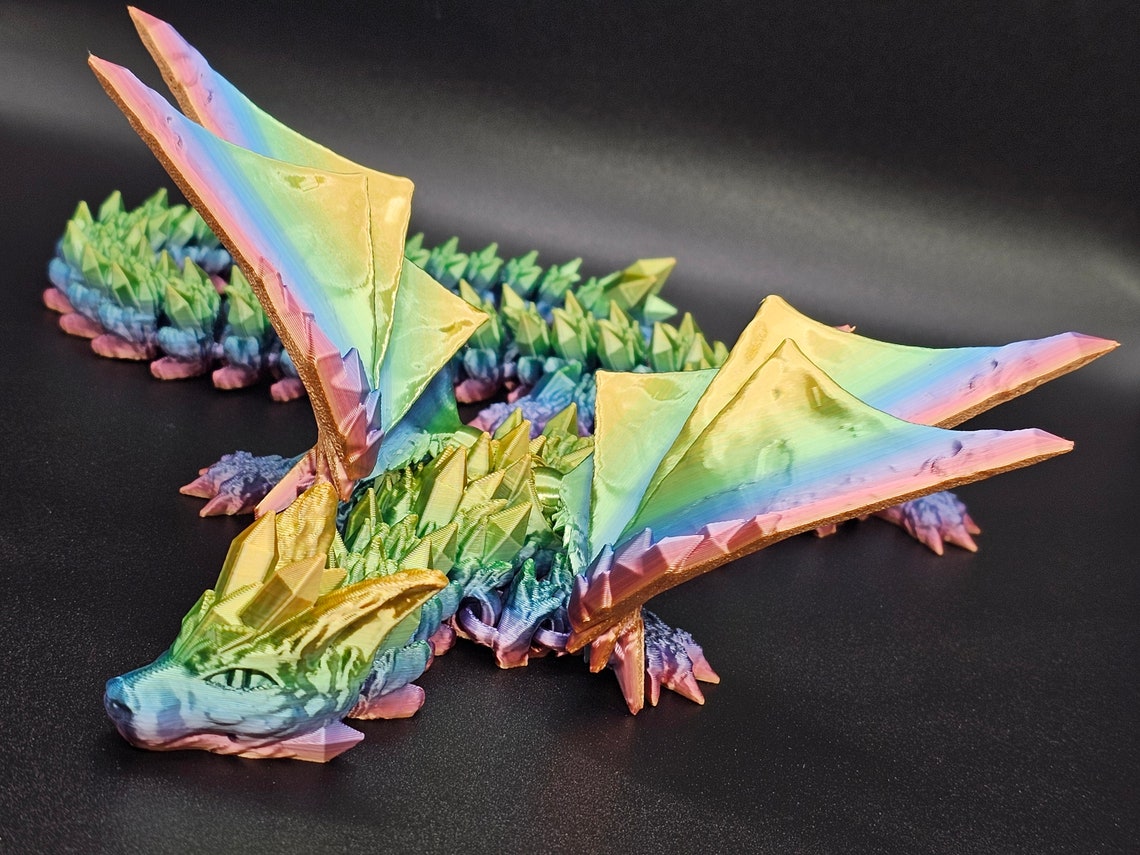 Winged Wolf Dragon / Multicolor Customization Option / Personalize in ...