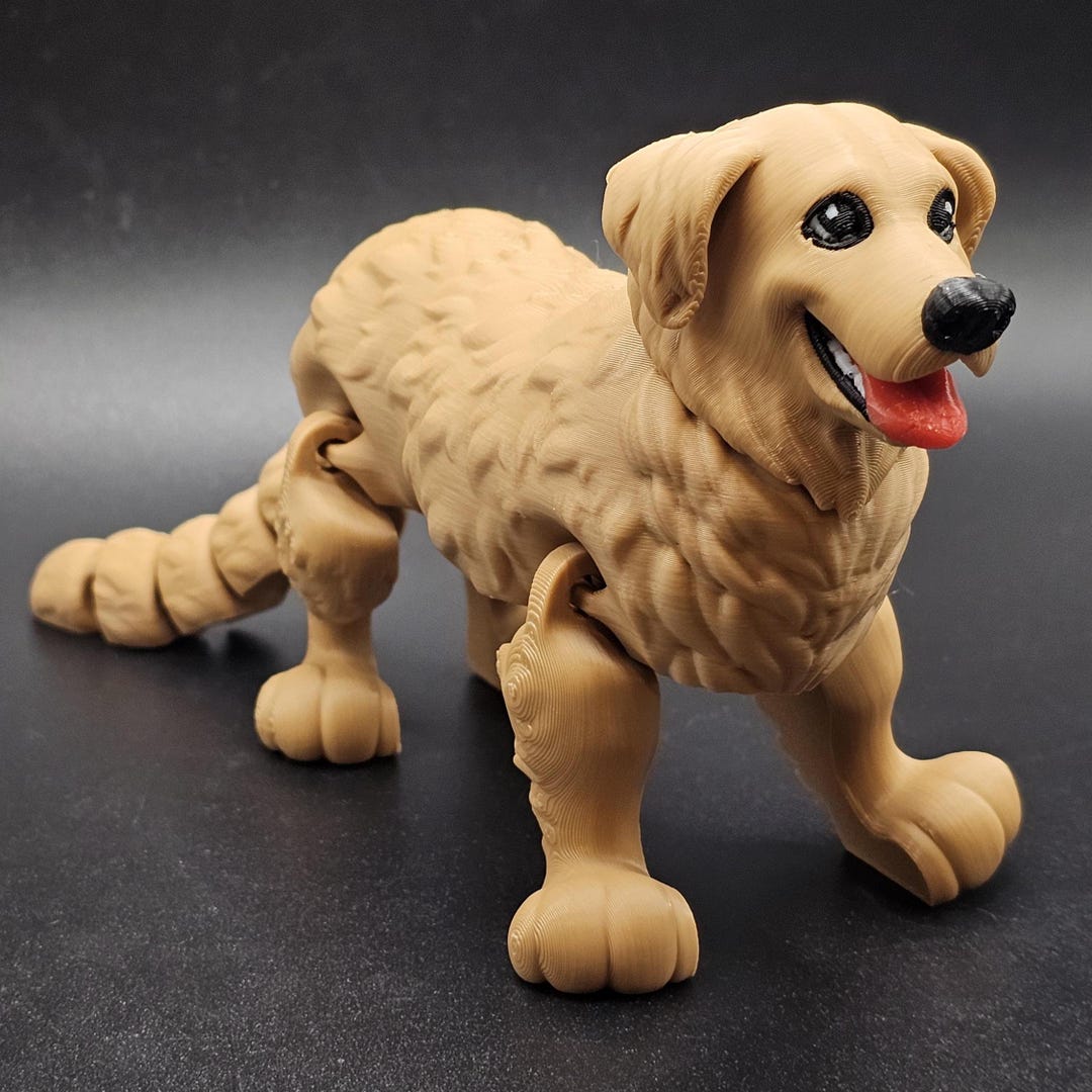 Golden Retriever / 3d Printed / Articulated Sensory Pup / Pick Your ...
