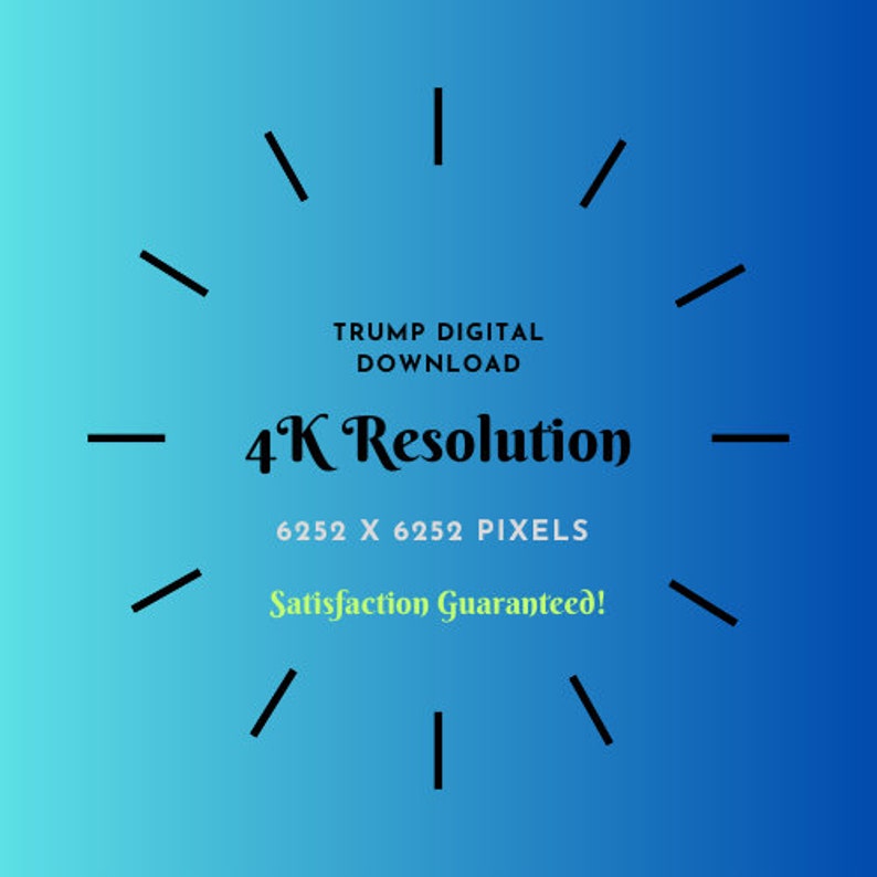 4K Resolution Donald Trump Digital PNG Download Artwork - Etsy