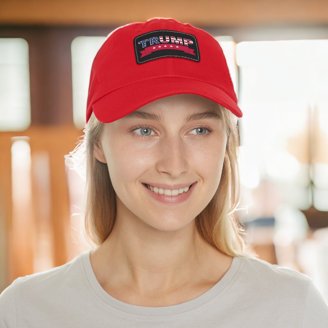 Trump 2024 Leather Patch Hat Trump Supporter MAGA President - Etsy