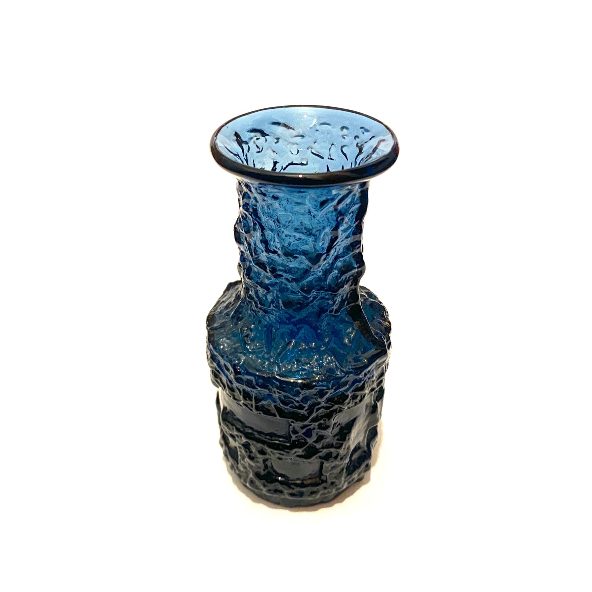 1960's Vintage Ruda Glasbruk Cobalt Blue Bottle Vase Designed by Gote ...