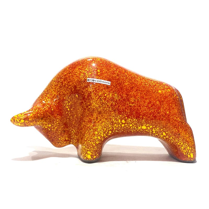 Otto Keramik Ceramic Bull - Etsy UK