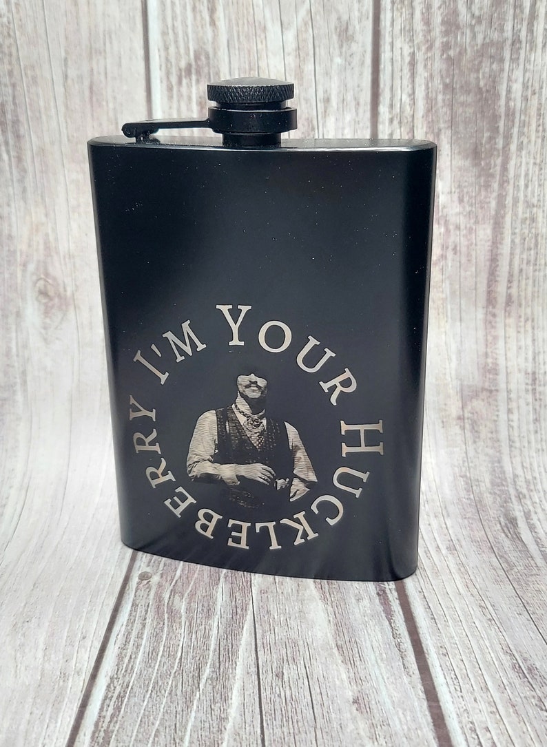 Tombstone Doc Holliday I'm Your Huckleberry 2.0 Black Stainless Hip ...