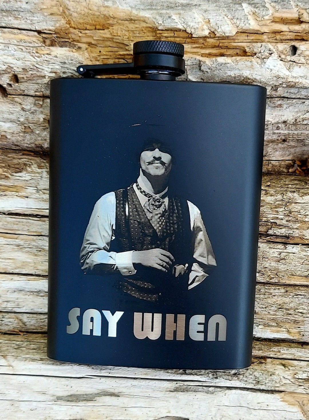 Tombstone Doc Holliday Say When Black Stainless Hip Flask 8 Oz. - Etsy