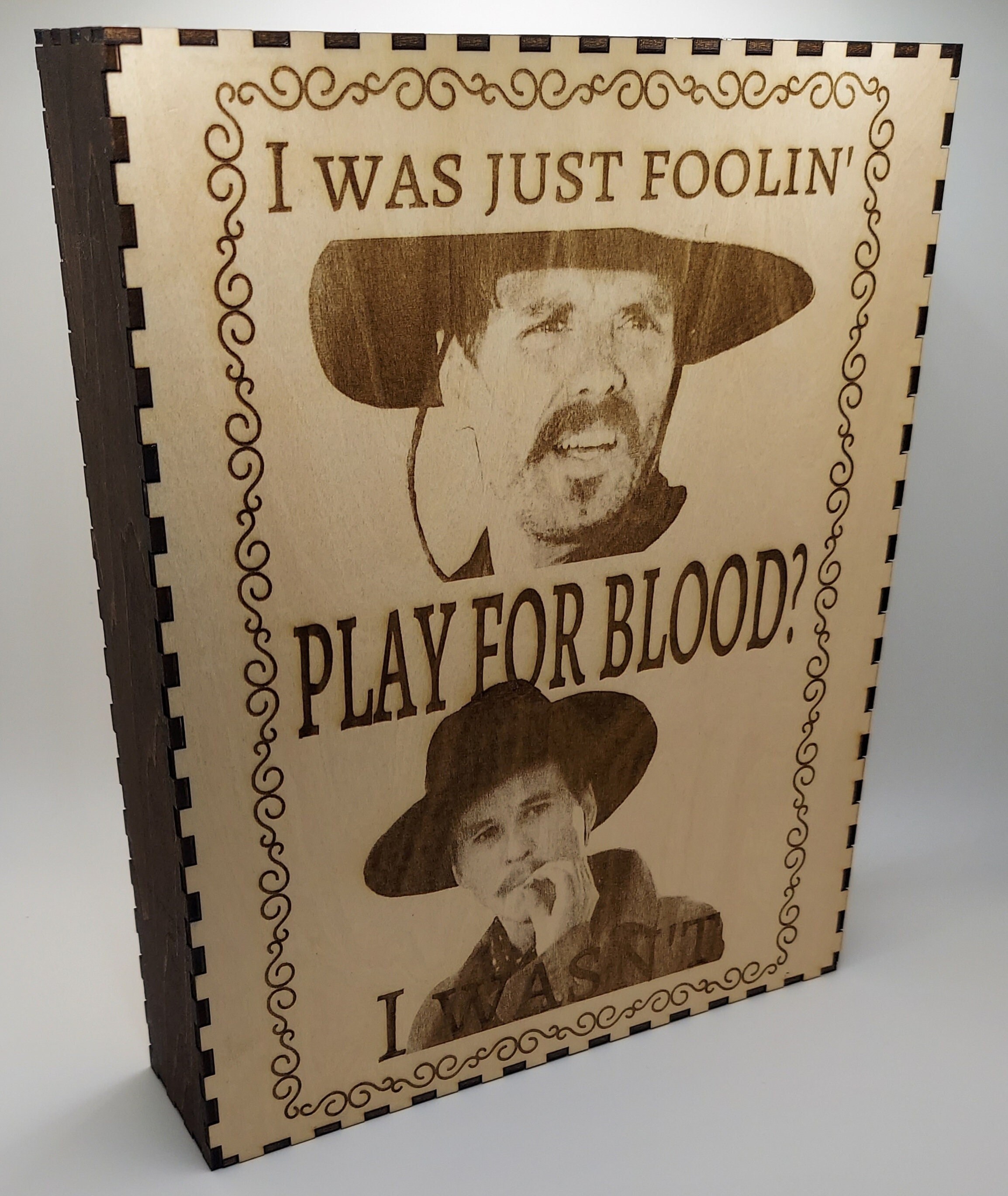 Tombstone Doc Holliday and Johnny Ringo Play for Blood 10x8x2 - Etsy