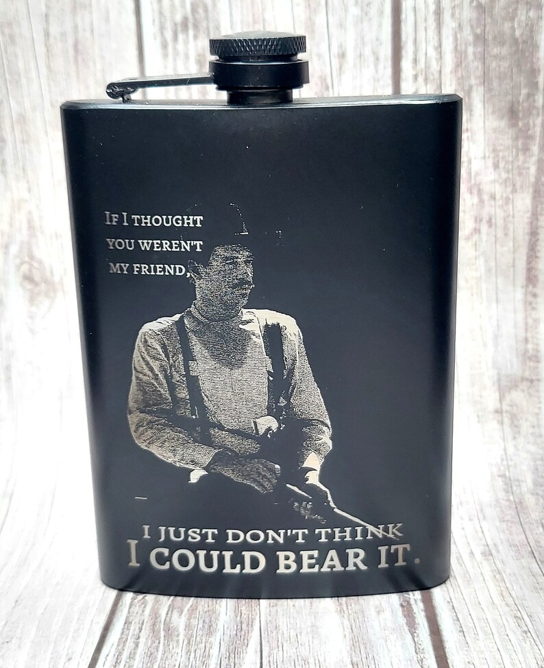 Tombstone Doc Holliday I Just Couldn't Bear It Black Stainless Hip ...