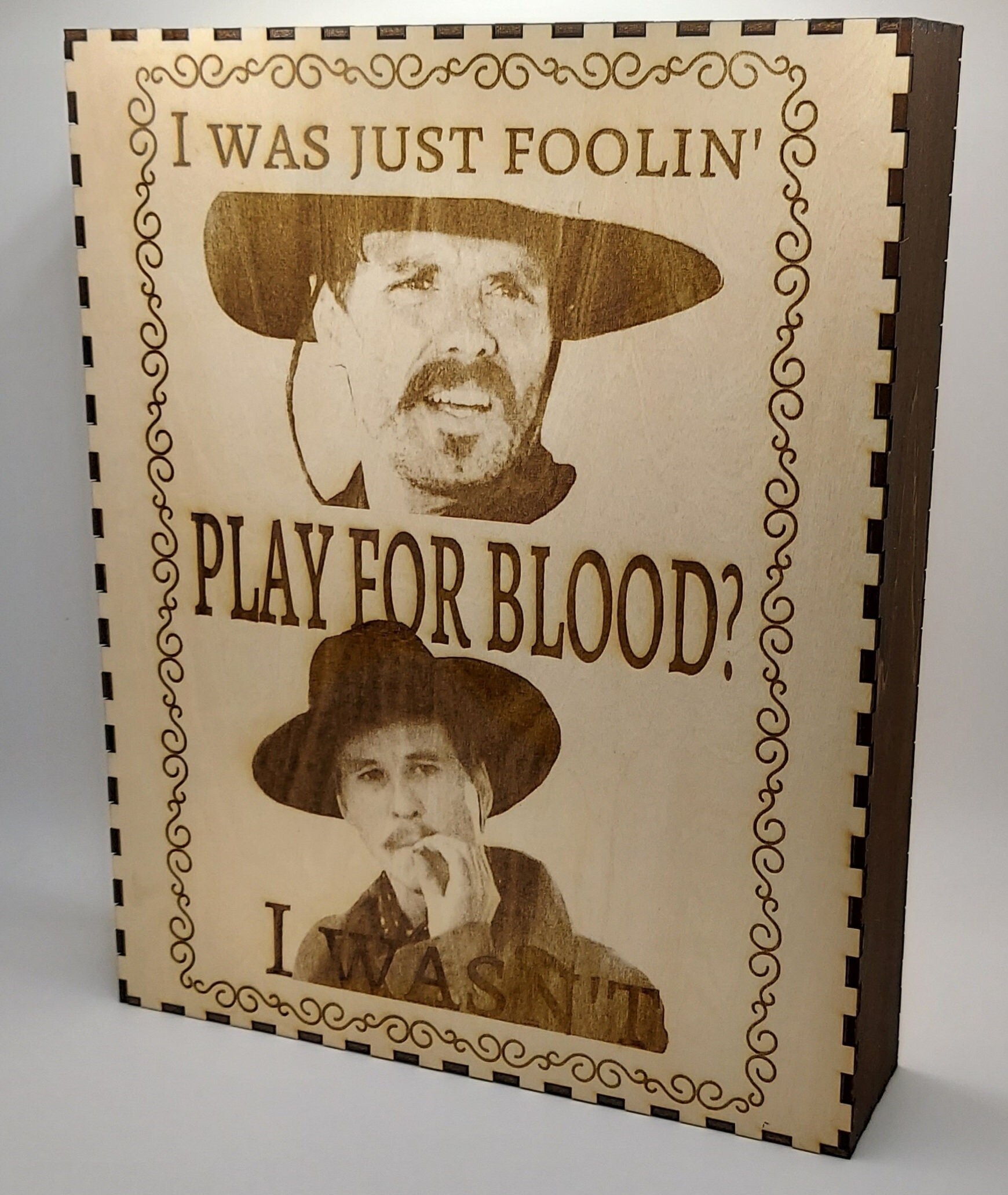 Tombstone Doc Holliday and Johnny Ringo Play for Blood 10x8x2 - Etsy
