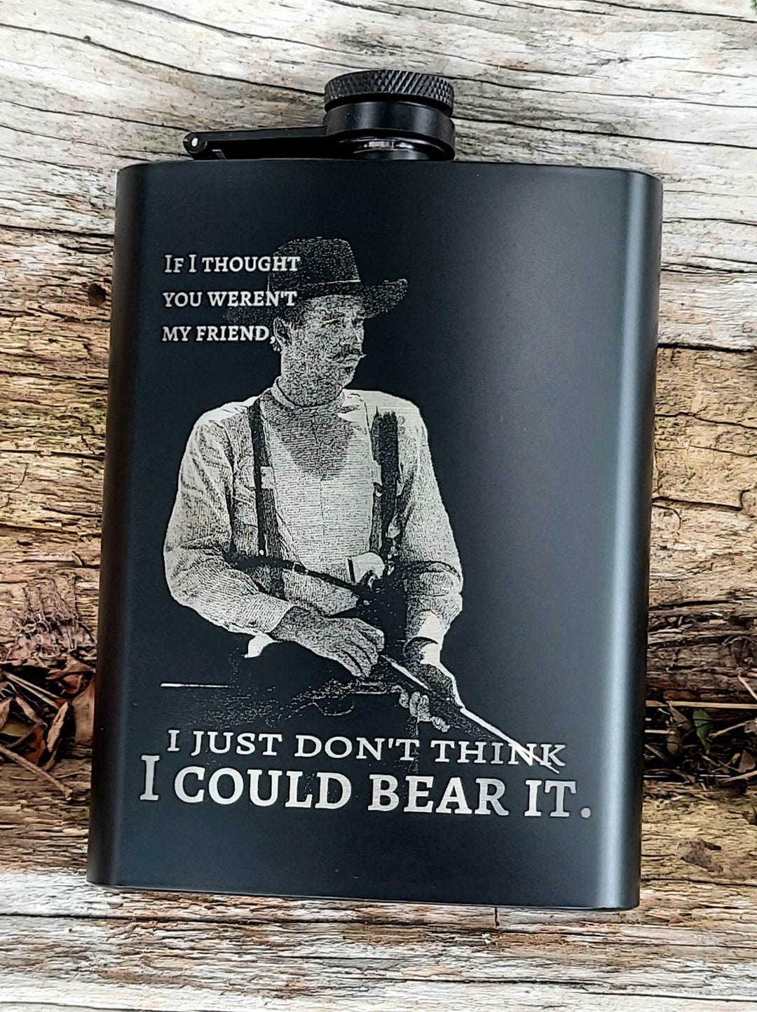 Tombstone Doc Holliday I Just Couldn't Bear It Black Stainless Hip ...
