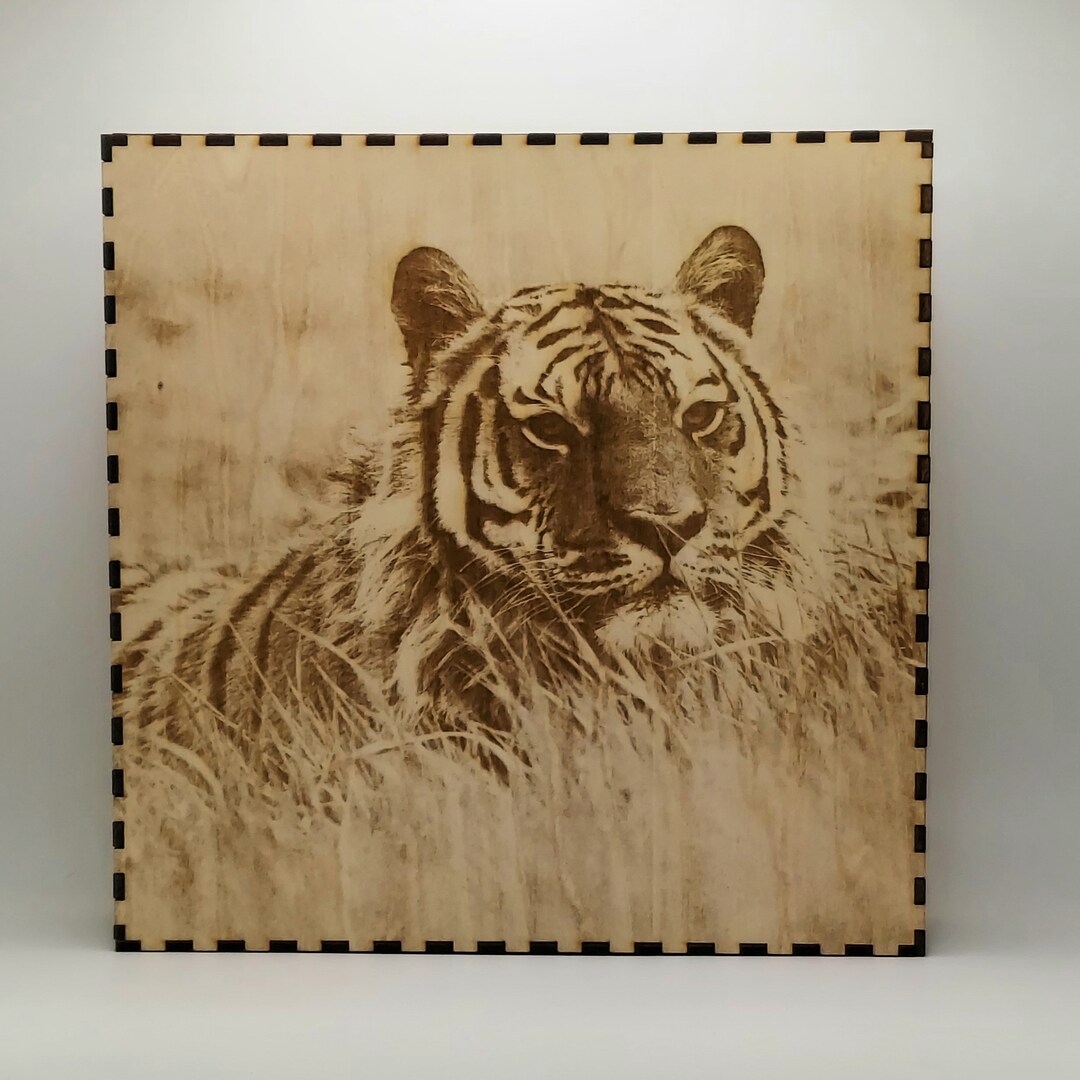 Wildlife - Tiger - Laser Engraved Shelf Sign 8"x8"x2" - Etsy