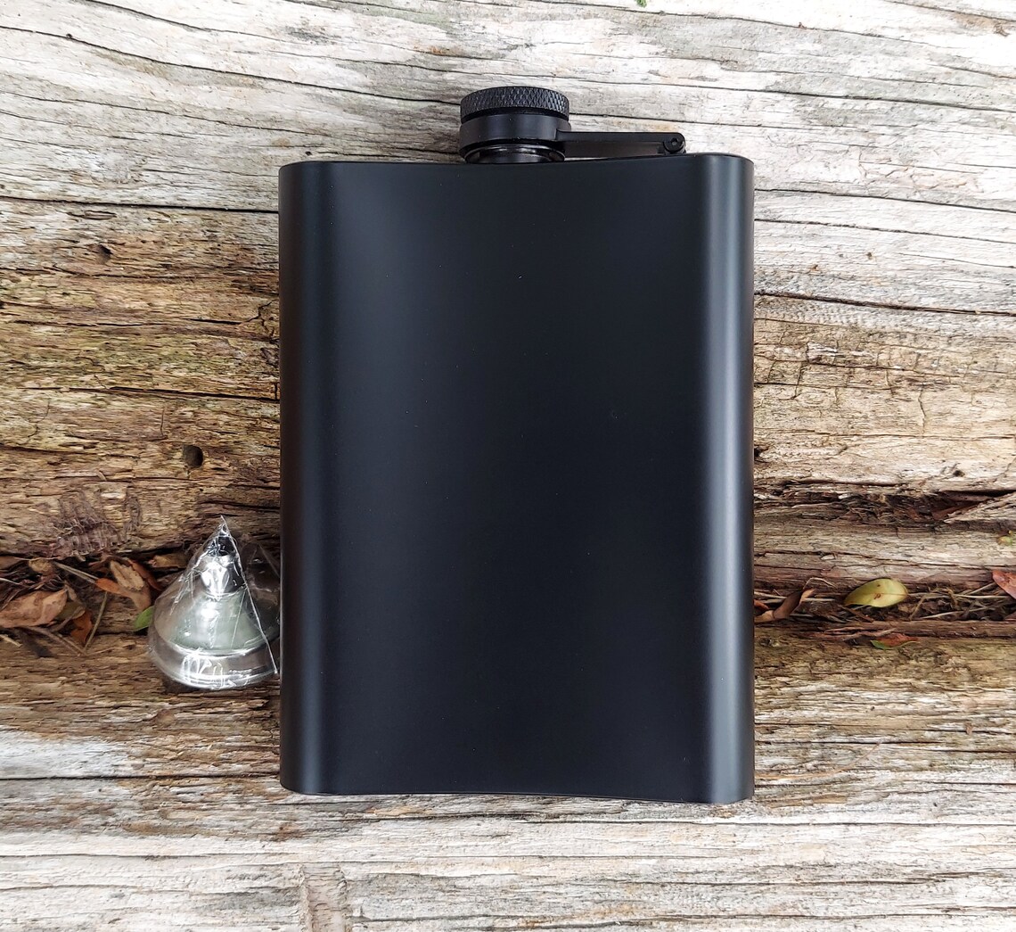 Tombstone Johnny Ringo and Doc Holliday Black Stainless Hip Flask 8 Oz ...