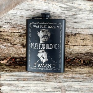 Tombstone Johnny Ringo and Doc Holliday Black Stainless Hip Flask 8 Oz ...
