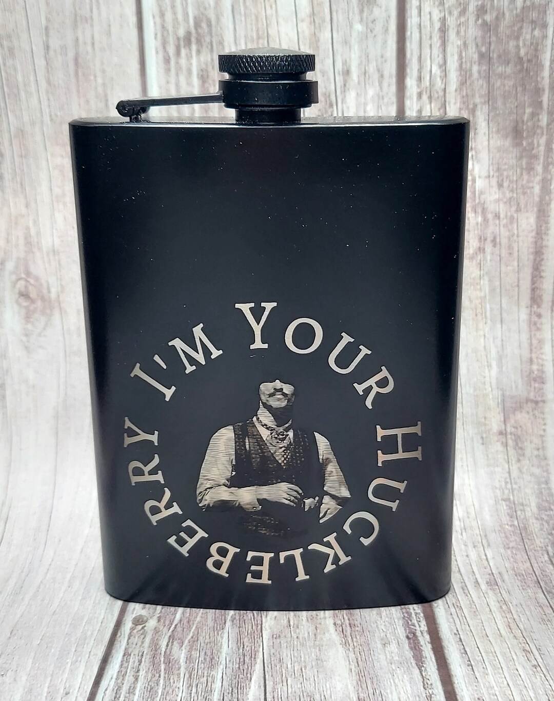 Tombstone Doc Holliday I'm Your Huckleberry 2.0 Black Stainless Hip ...