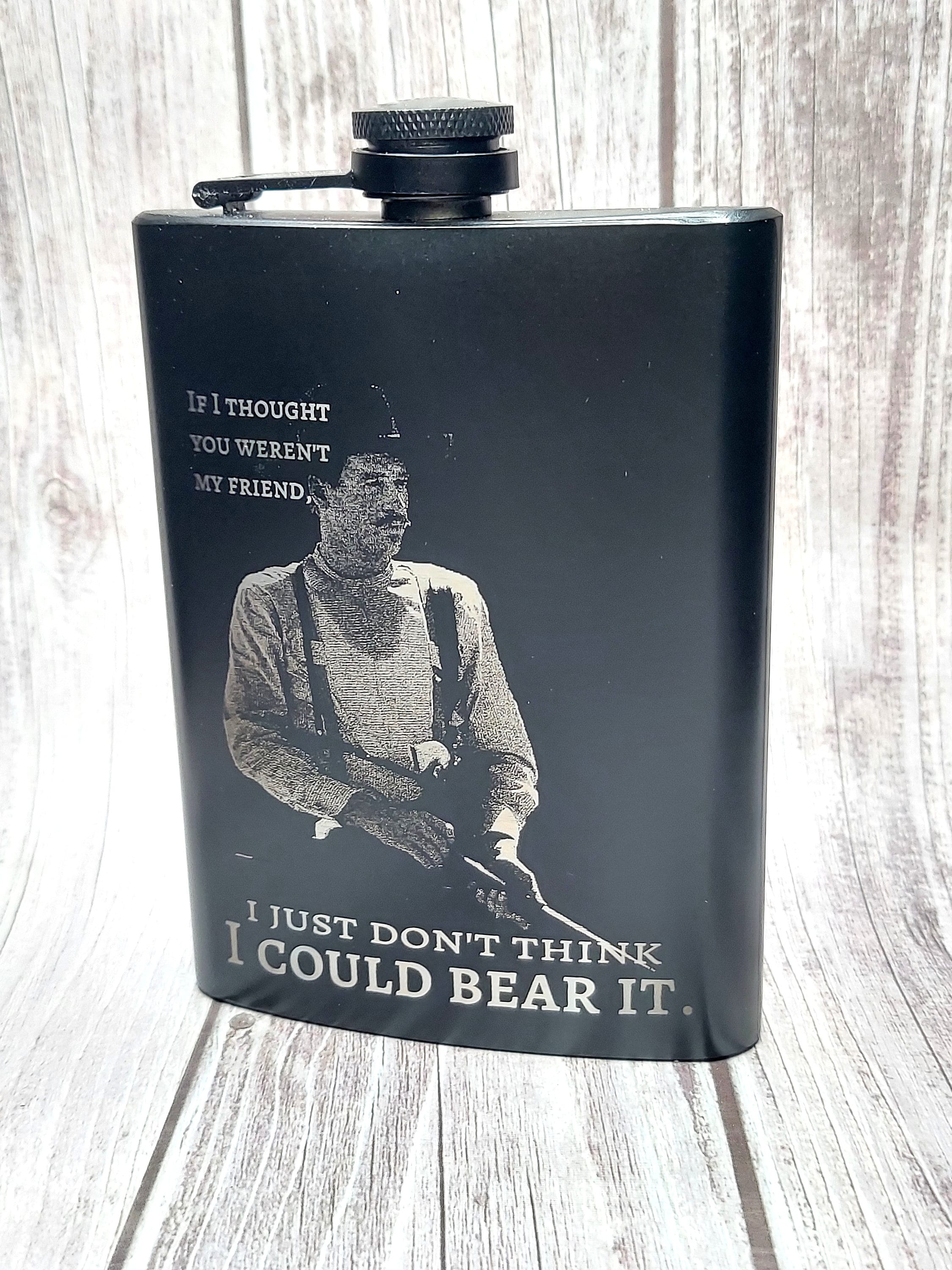 Tombstone Doc Holliday I Just Couldn't Bear It Black Stainless Hip ...