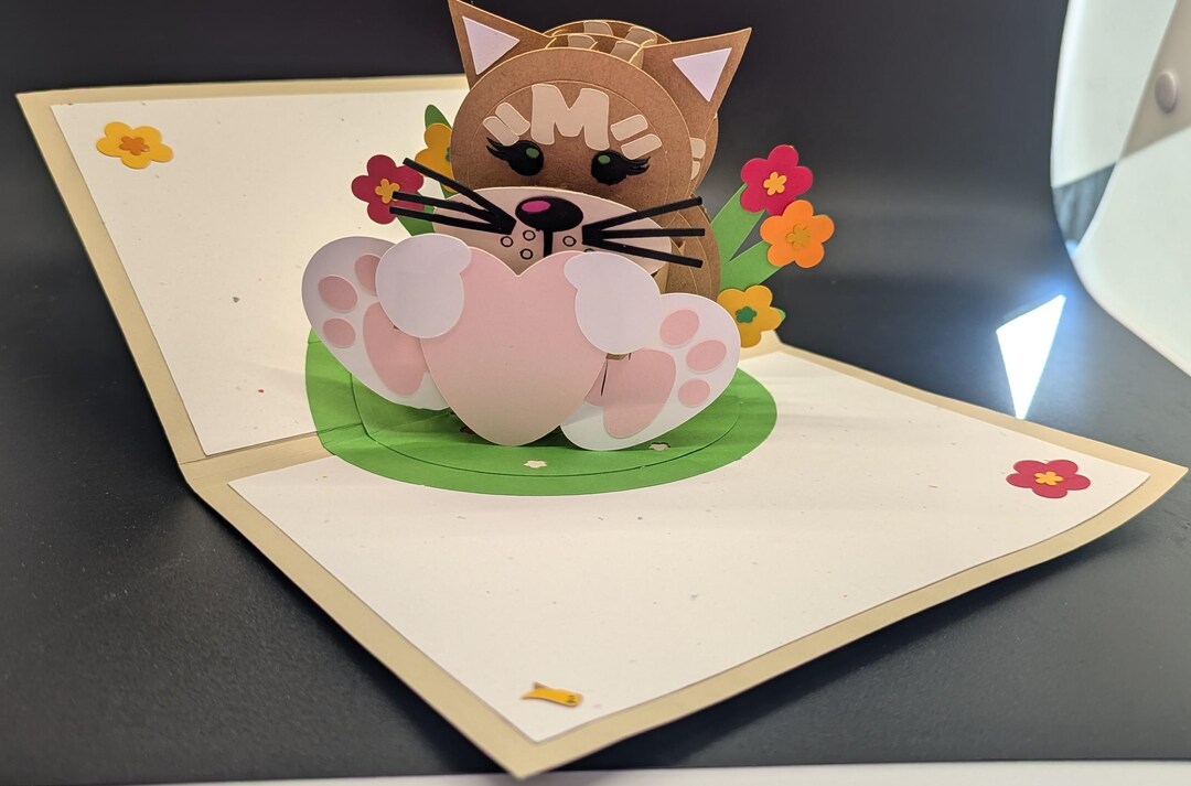 Cat Pop up Card - Etsy