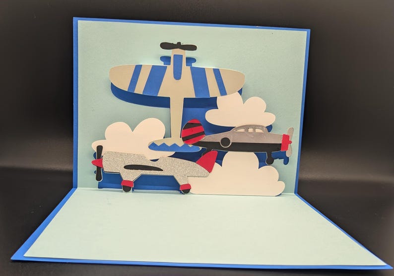 Pop up Airplane Card - Etsy
