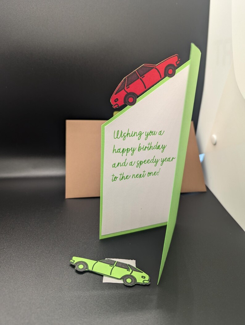 Race Car Birthday Card - Etsy