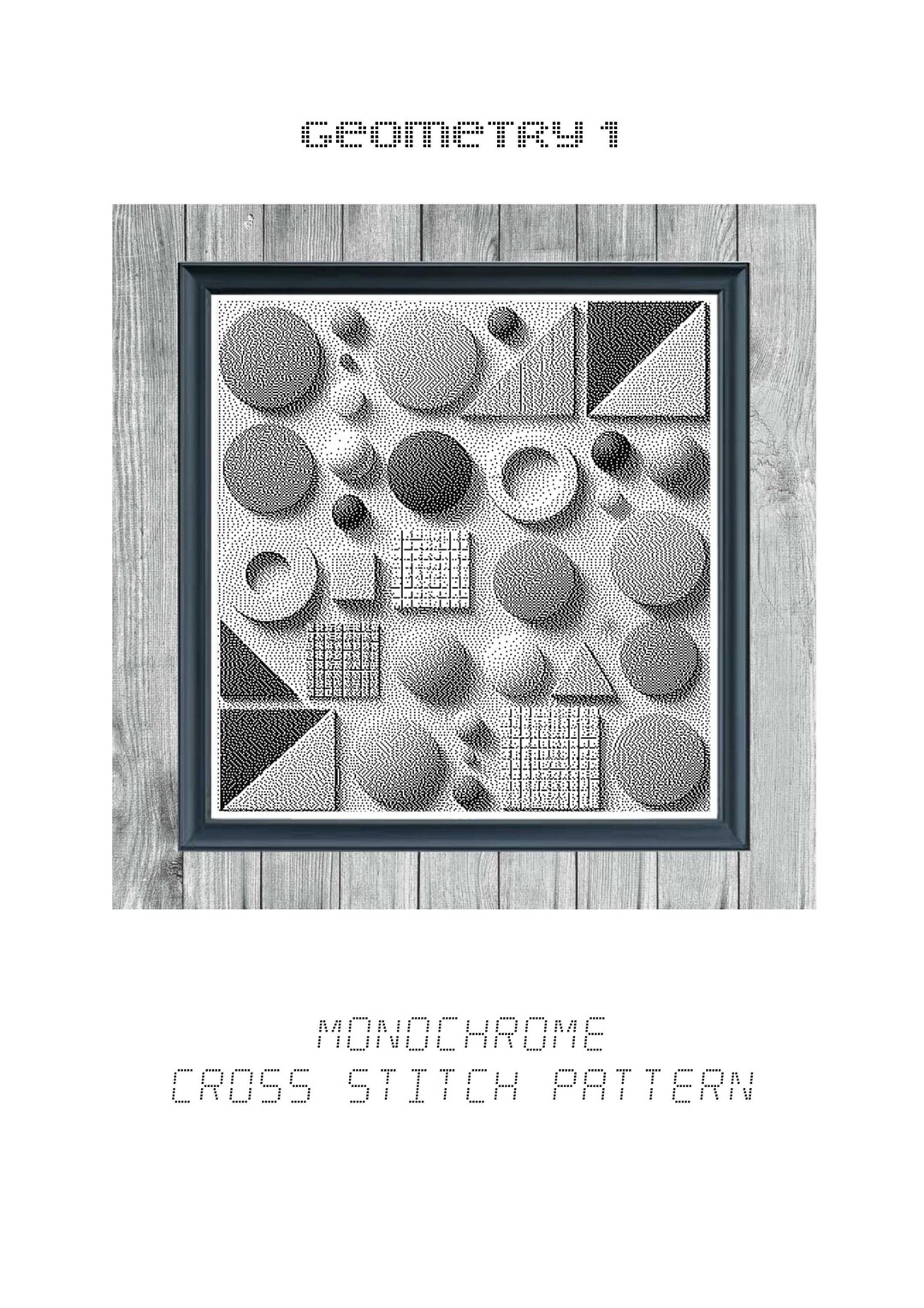 Geometry 1 - One Color Cross Stitch Pattern - PDF File - Craft Stunning ...