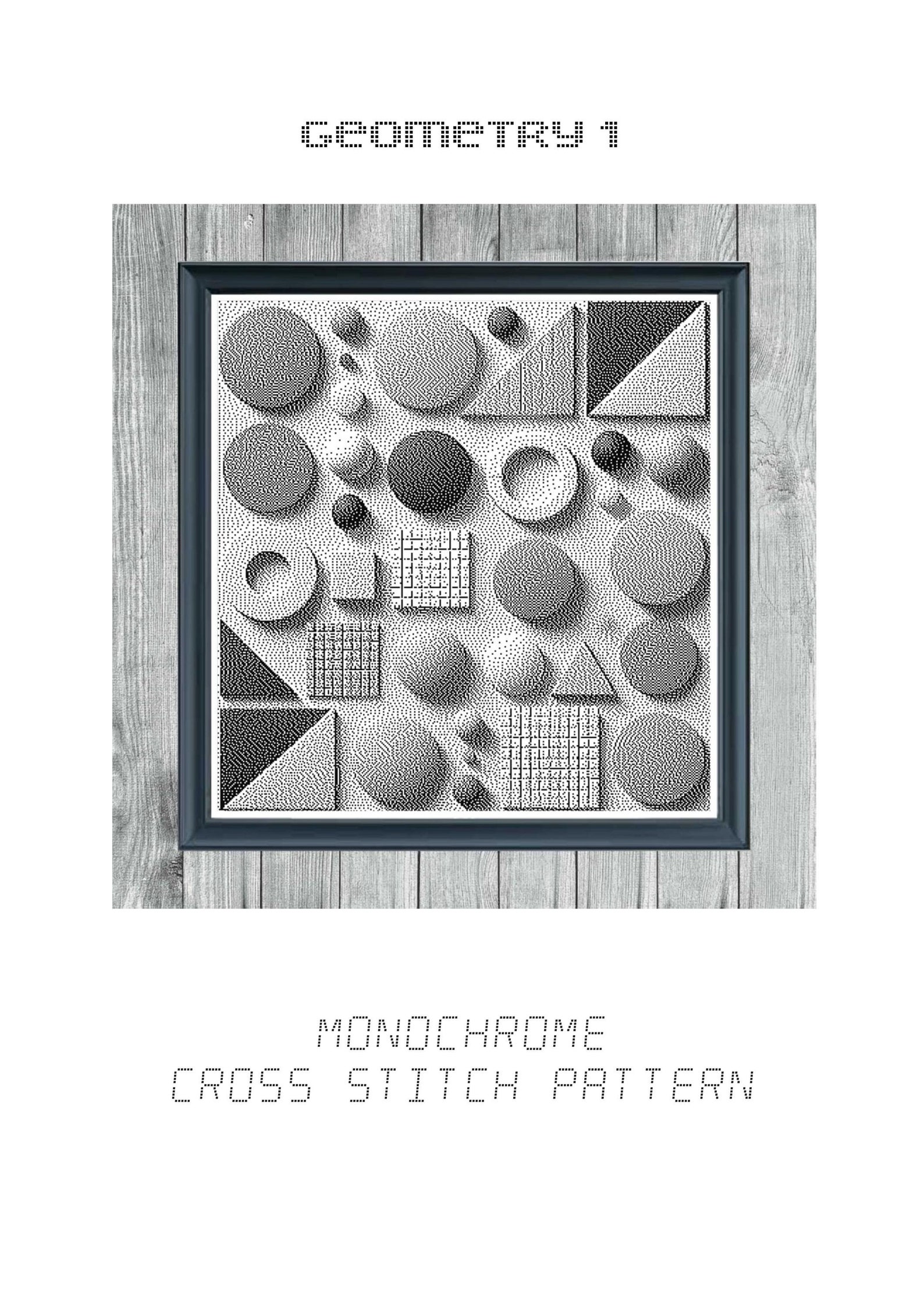 Geometry 1 - One Color Cross Stitch Pattern - PDF File - Craft Stunning ...
